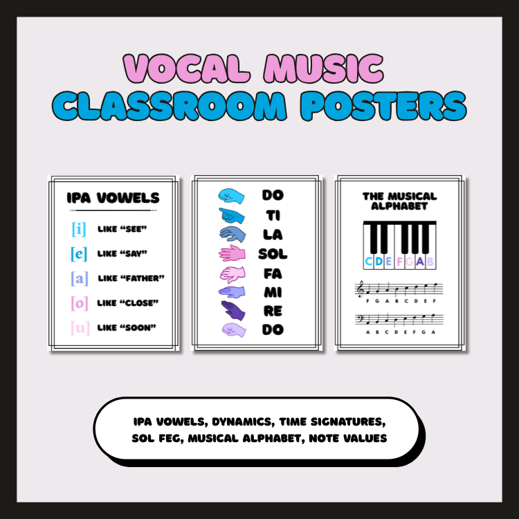 Brighten Your Choir Room: Printable Vocal Music Posters for an Engaging ...