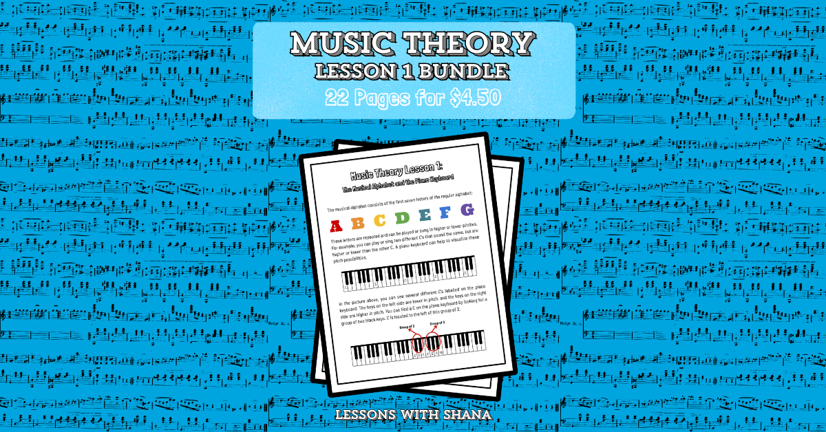 Kickstart Music Literacy with My Music Theory Lesson 1 Bundle – Lessons ...
